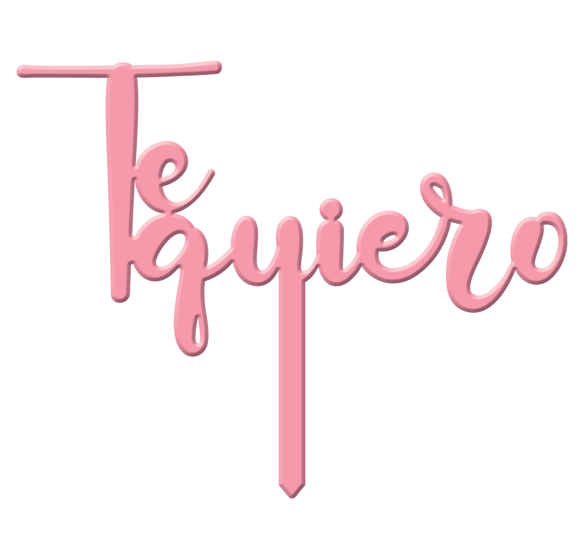 8891-7 Cake Topper Te Quiero Rosa - Granmark